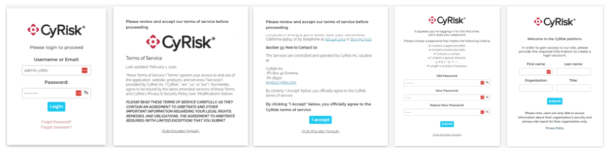 Vendor account setup – CyRisk